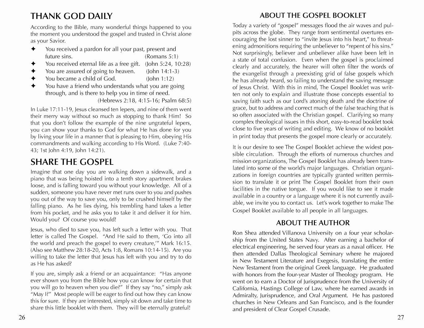 Gospel Booklet